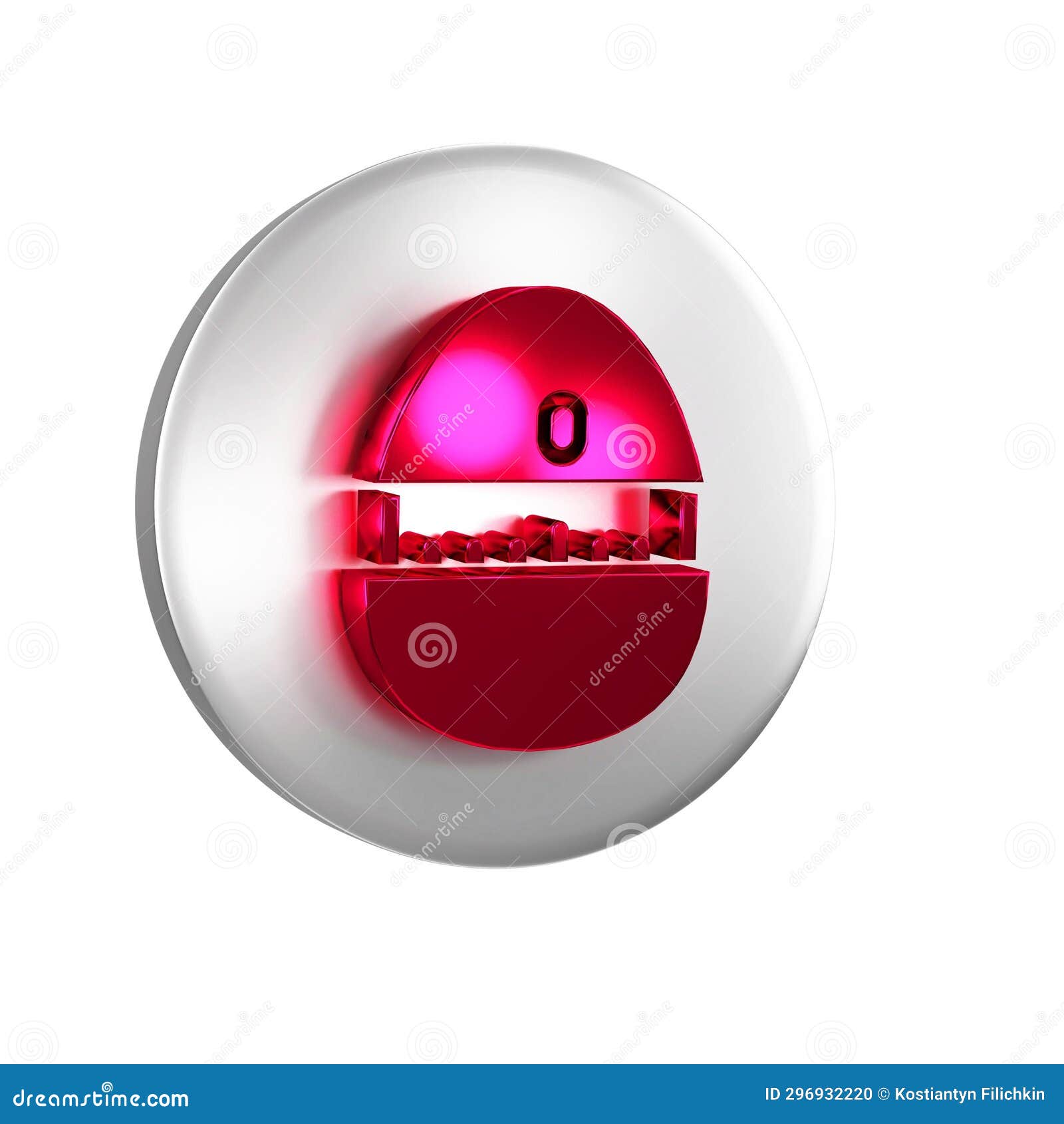 Red Kitchen Timer Icon Isolated on Transparent Background. Cooking ...