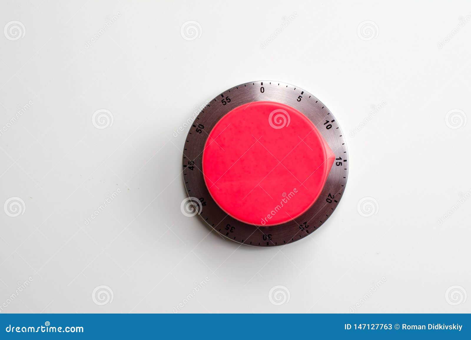 Red Kitchen Timer is Magnetized White Wall Stock Image - Image of ...