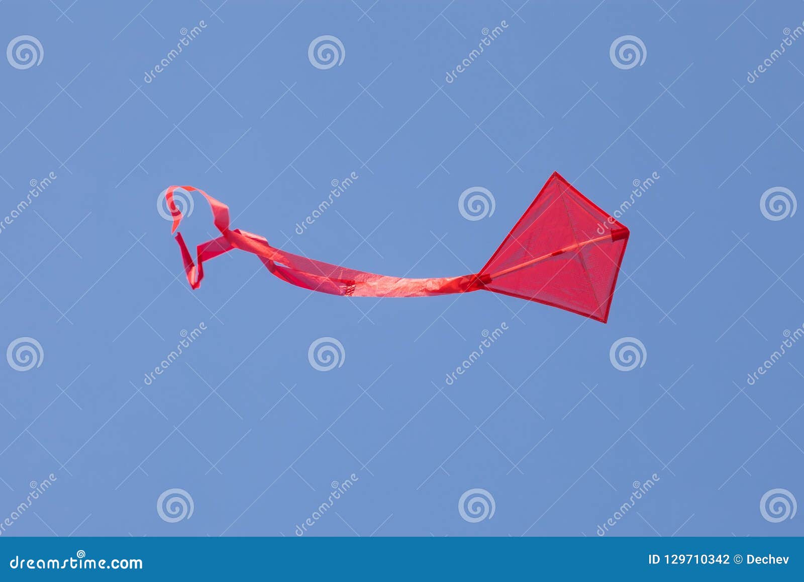 Red Kite Flying in a Beautiful Blue Sky Stock Photo - Image of outdoor ...