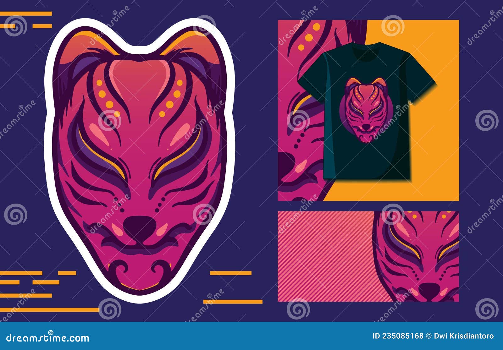 Kitsune Mask Outline - Design Talk