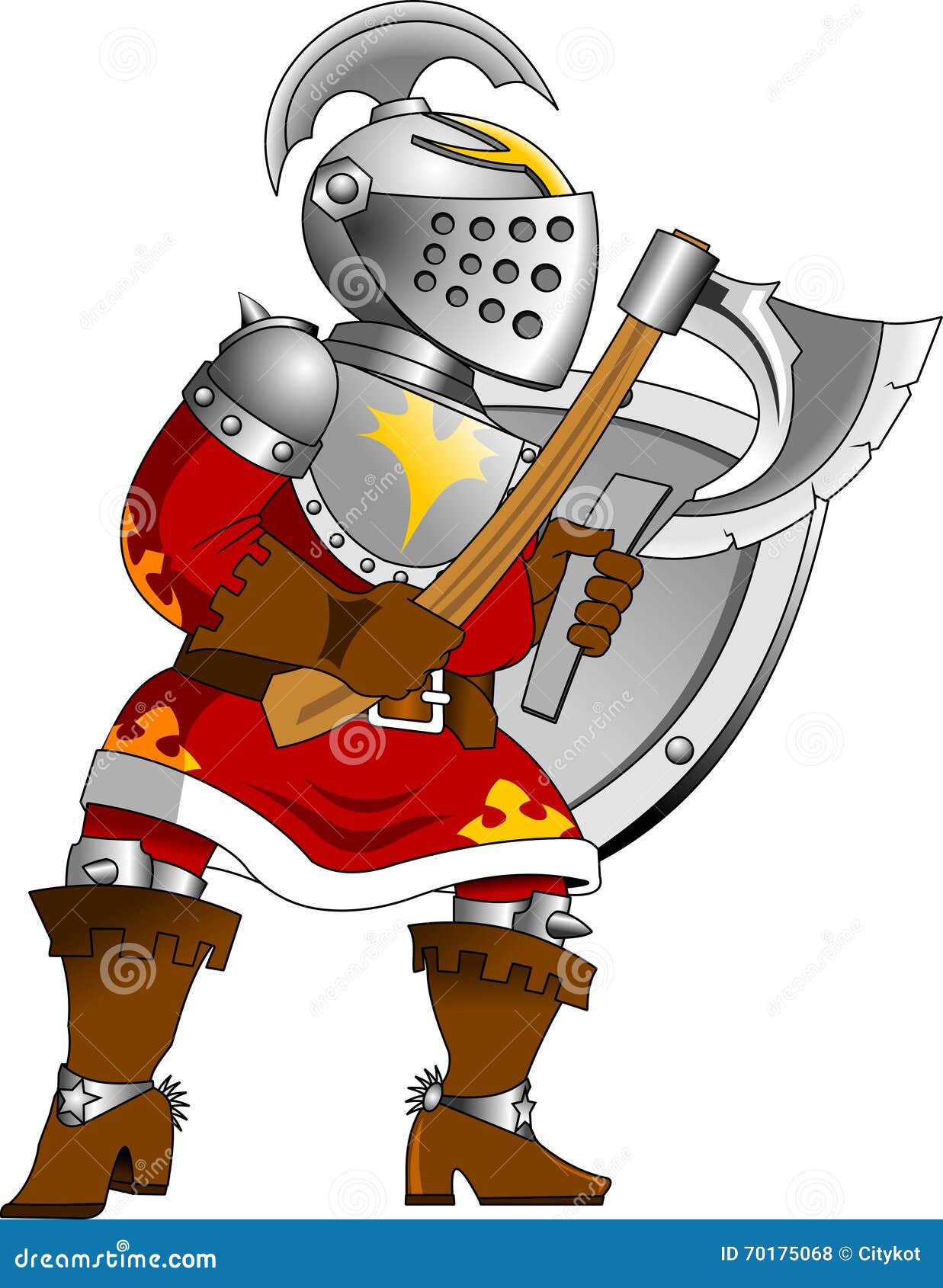 Red knight stock illustration. Illustration of glory - 70175068