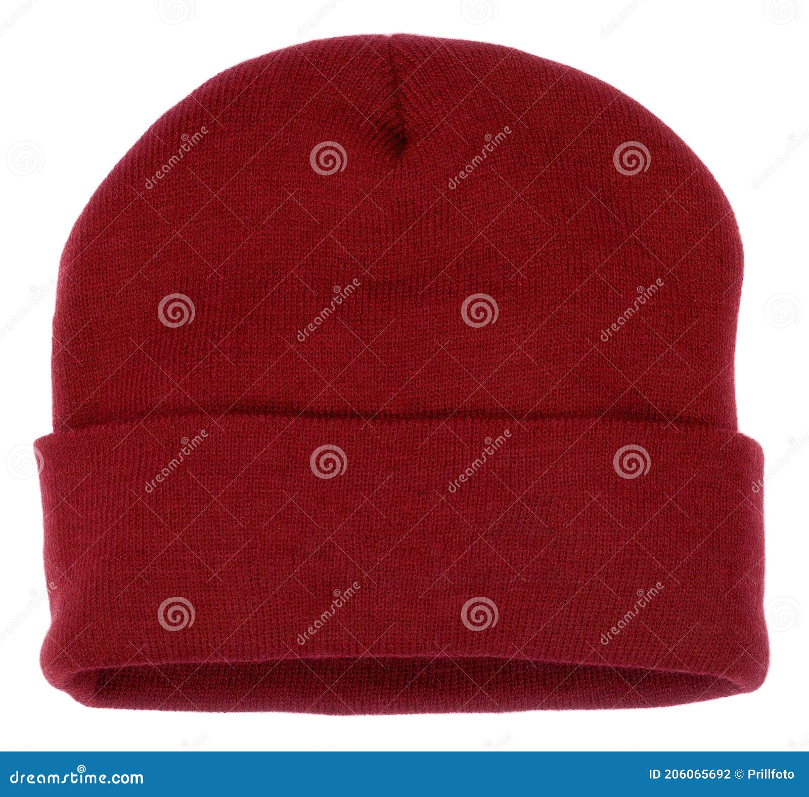 Red knit cap stock photo. Image of fashion, brim, headgear - 206065692