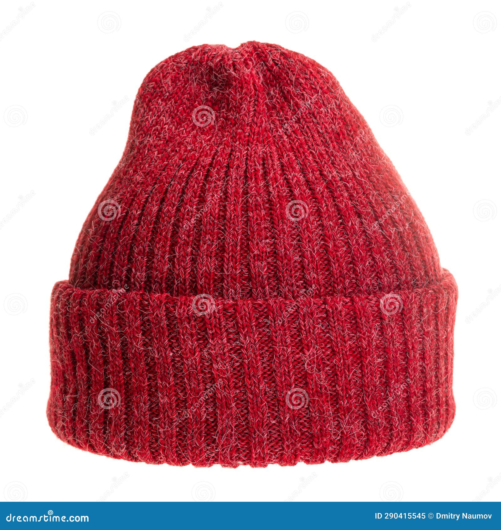 Red Knit Hat Isolated on White Stock Image - Image of object, casual ...