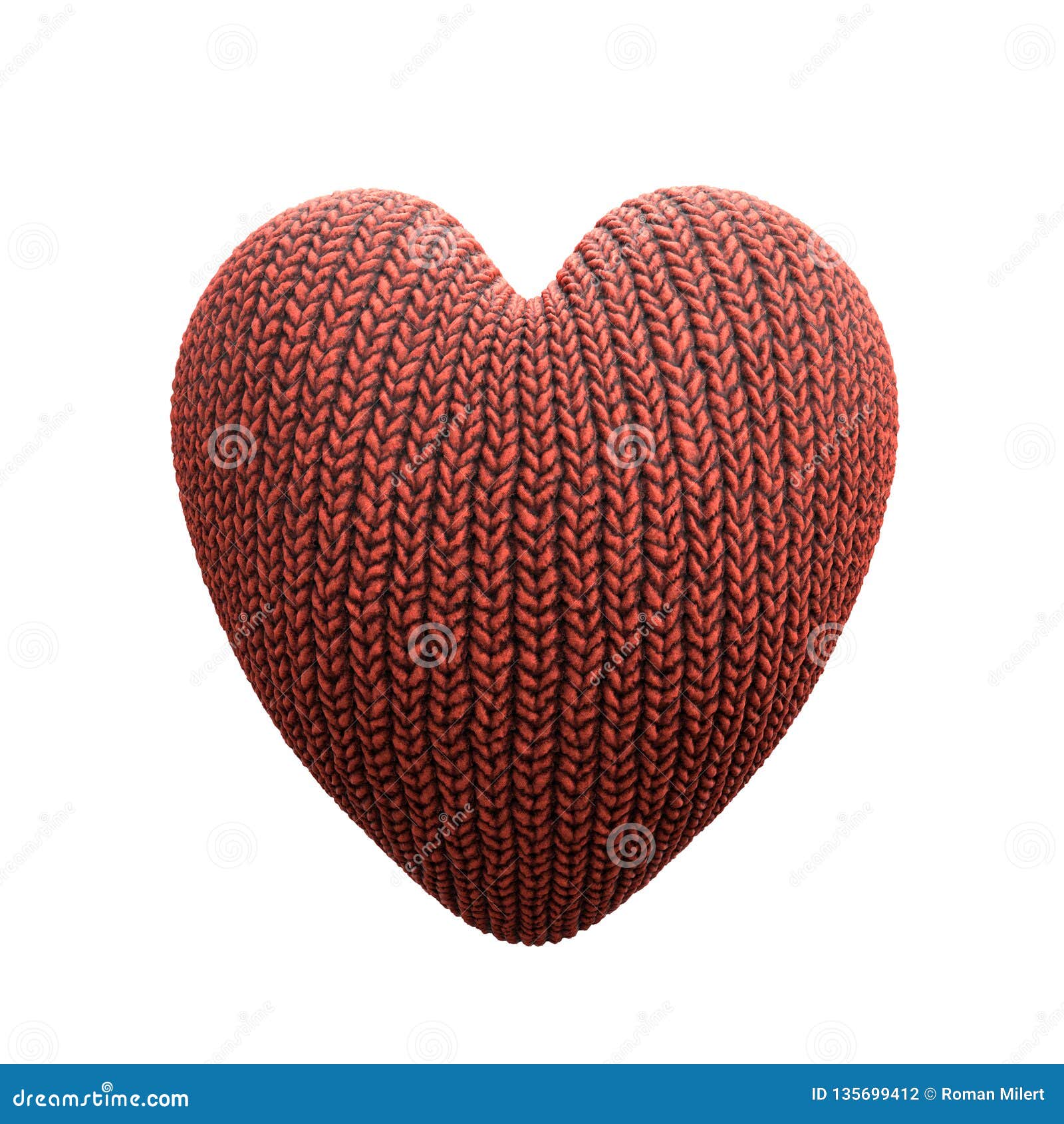 Knitted Heart. Vector | CartoonDealer.com #65586989