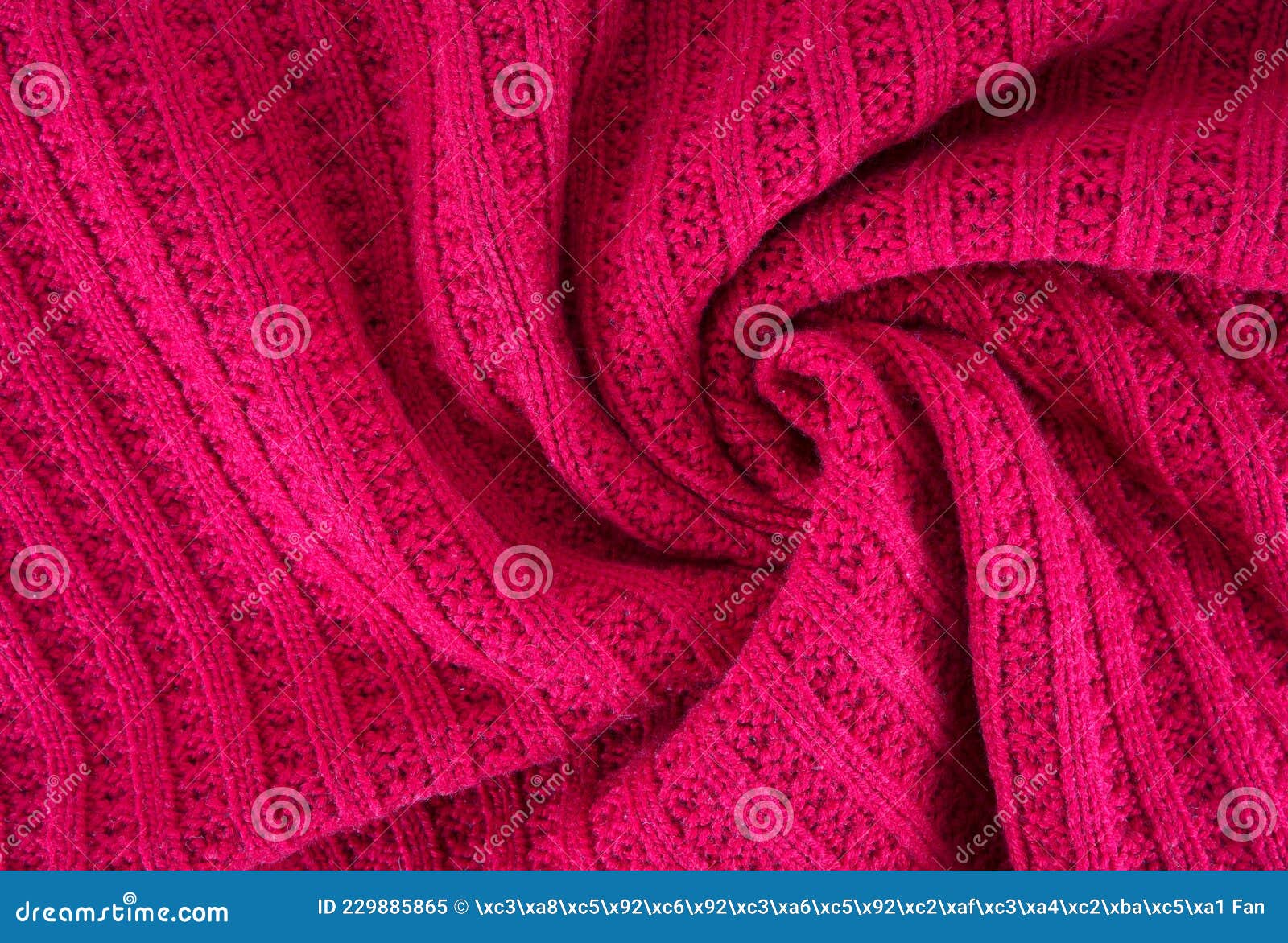 Red Knitted Scarf Texture Background Stock Image - Image of backgroundn ...