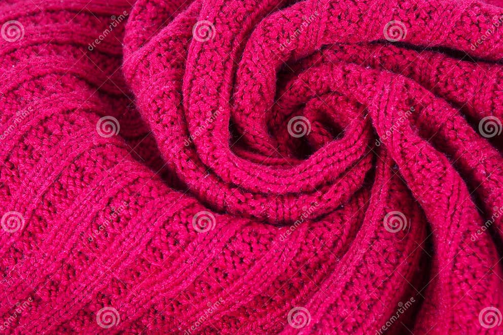 Red Knitted Scarf Texture Background Stock Photo - Image of texture ...