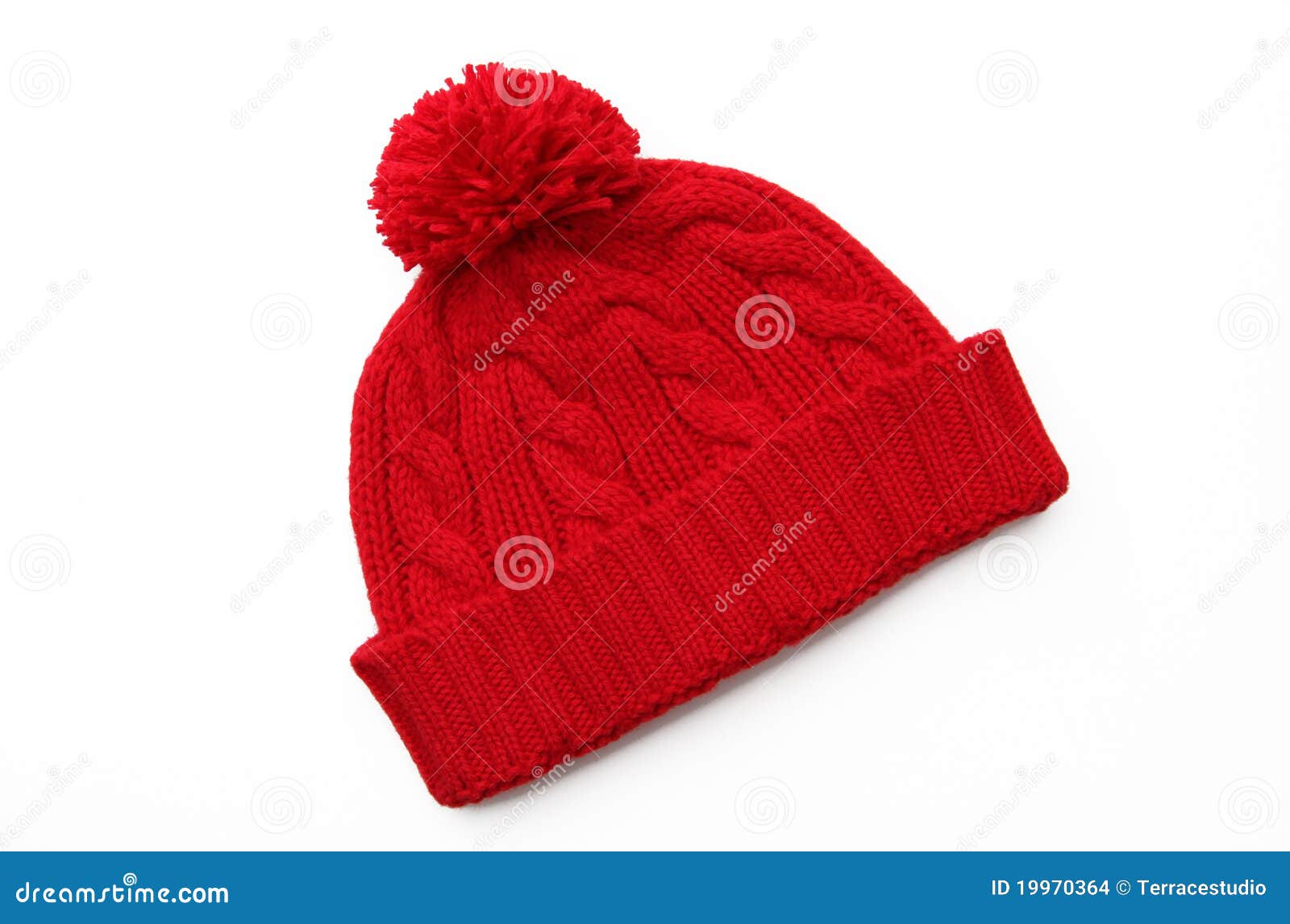 Red knitted wool hat stock photo. Image of heat, cool - 19970364