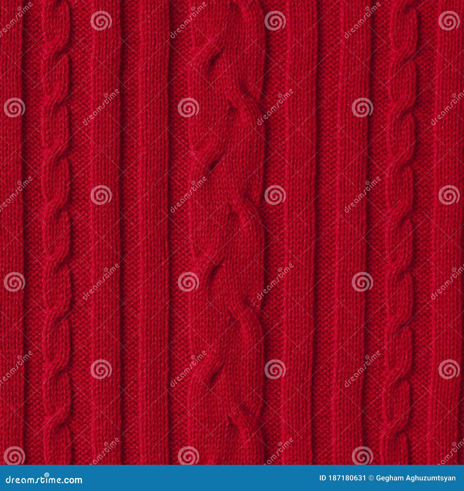 Red Knitting Fabric Texture Stock Image - Image of cloth, knitwear ...