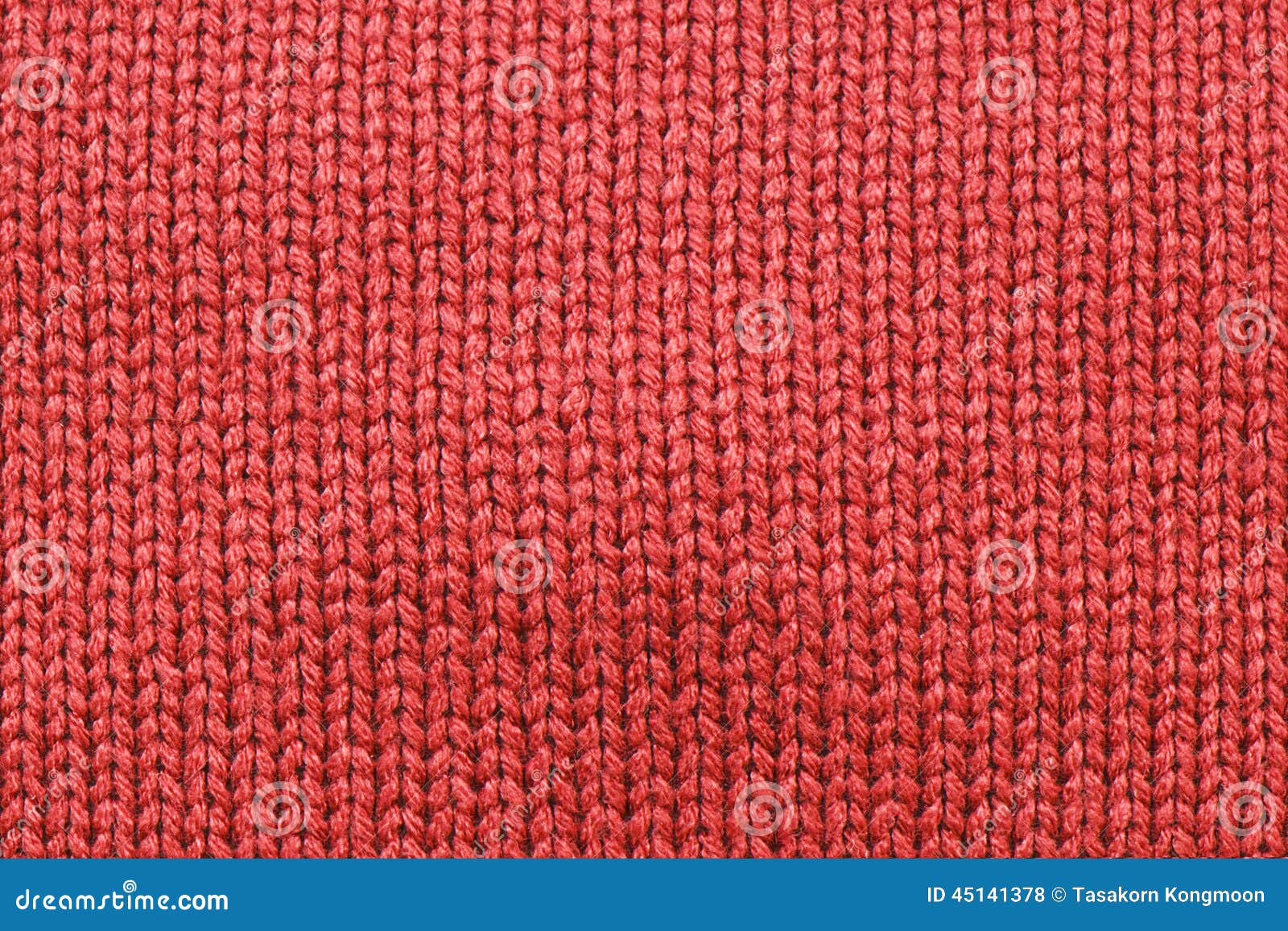 Red Knitting Wool Texture For Pattern And Background Stock Photo ...