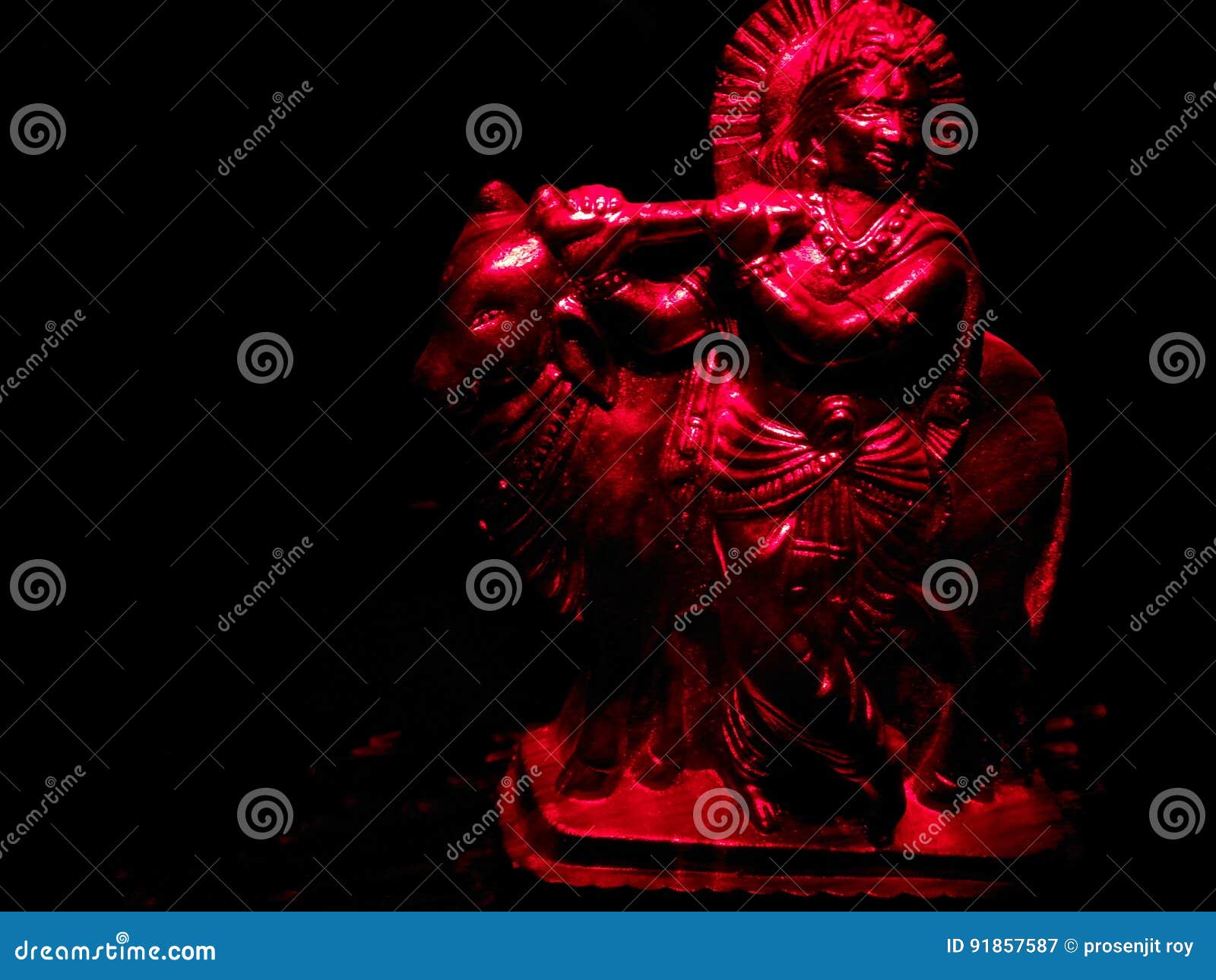 Red krishna stock image. Image of krishna, light, painted - 91857587