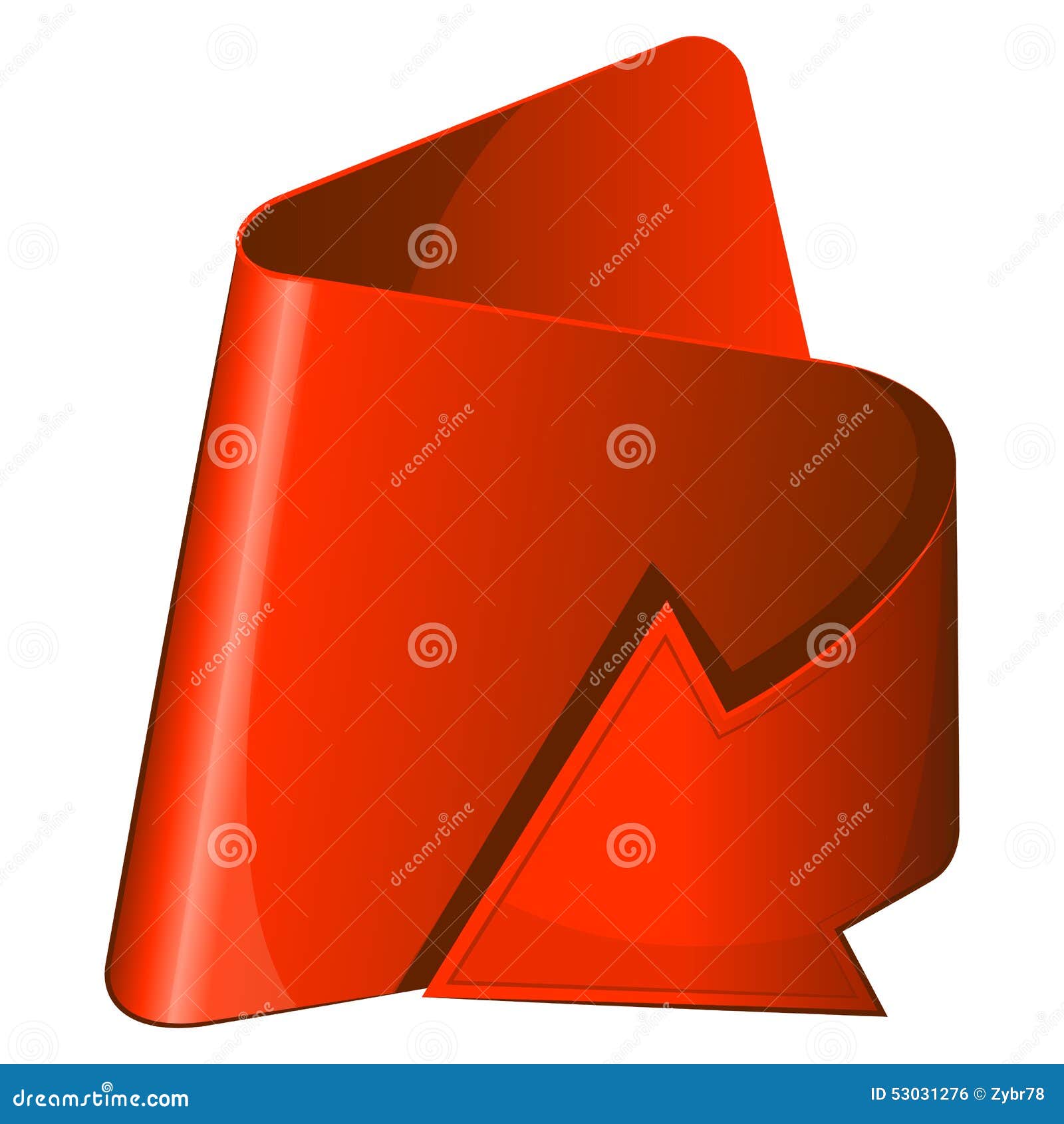 Red label with arrow stock vector. Illustration of label - 53031276