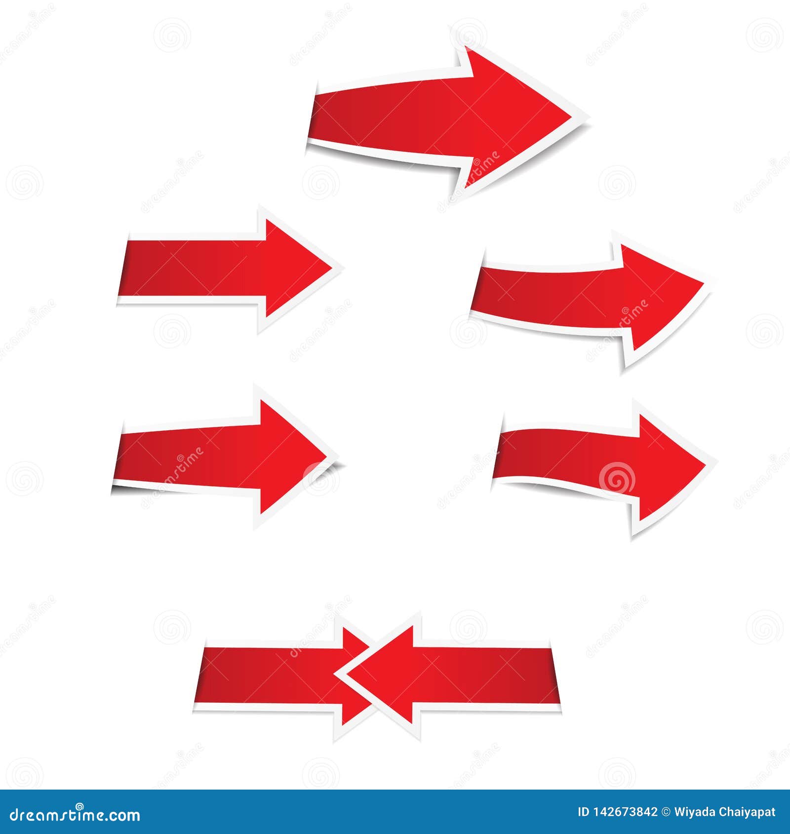 The red label with arrows stock illustration. Illustration of abstract ...