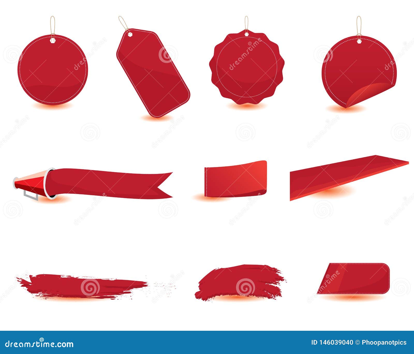 Red label design stock vector. Illustration of business - 146039040