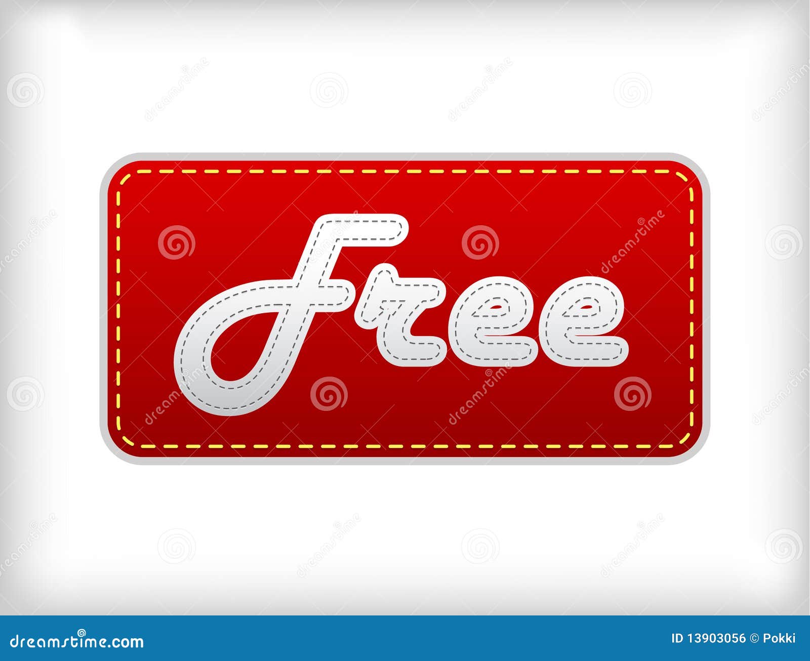 Red label with free text. stock vector. Illustration of ecommerce ...