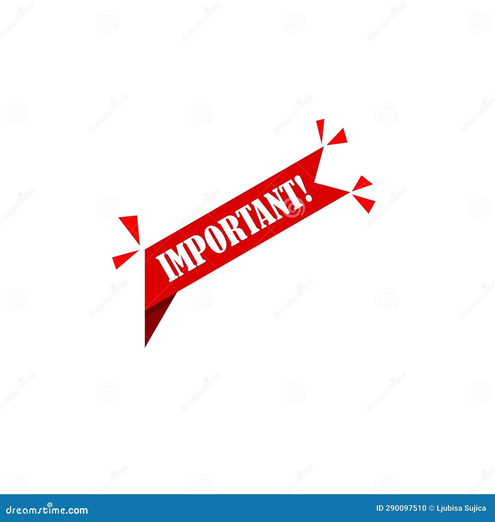 Red Label with Important Information Sign. Important Attention Message ...