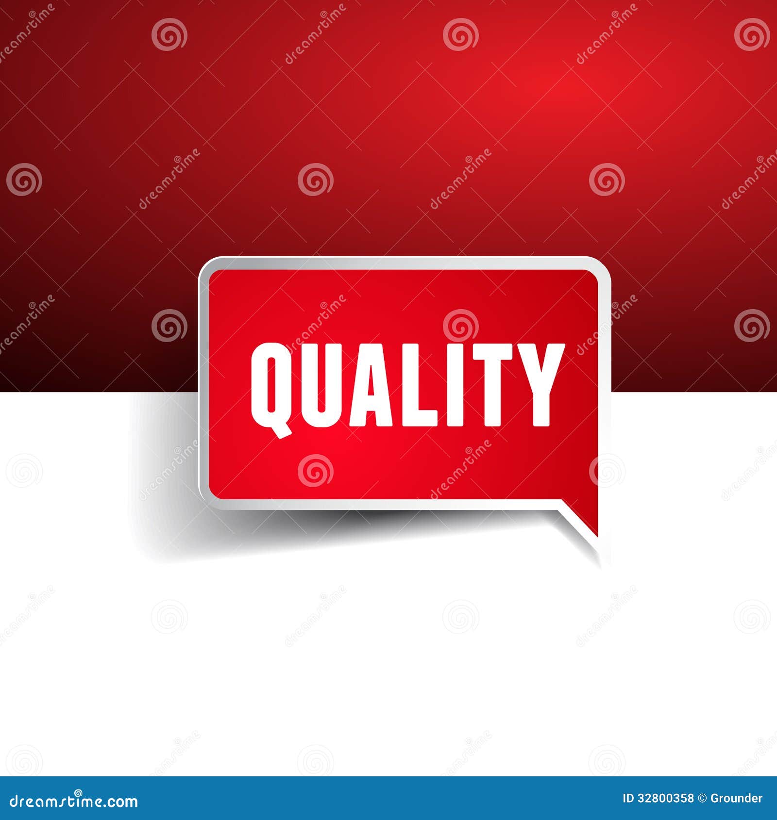 Red Label with Quality Sign. Stock Vector - Illustration of element ...