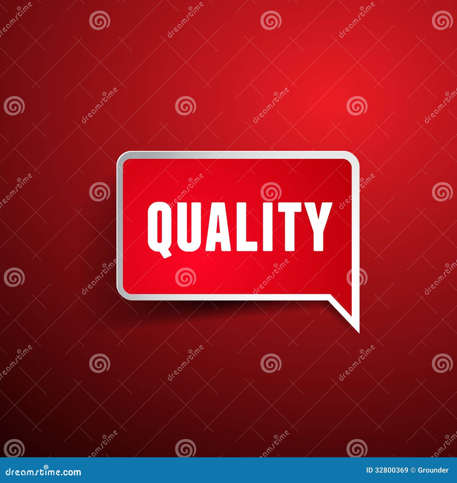 Red Label with Quality Sign. Stock Vector - Illustration of note ...