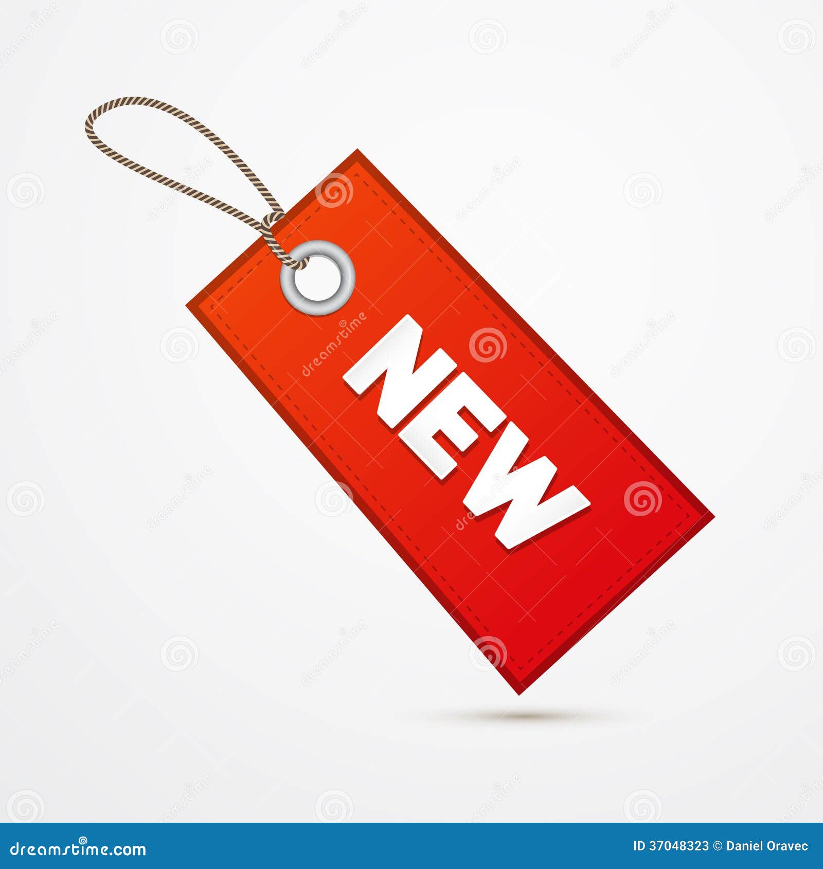 Red Label, Tag with String and Title New Stock Vector - Illustration of ...