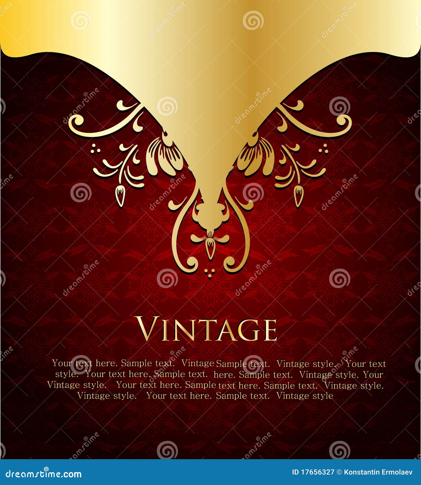 Red Label Template. Vector stock illustration. Illustration of border ...