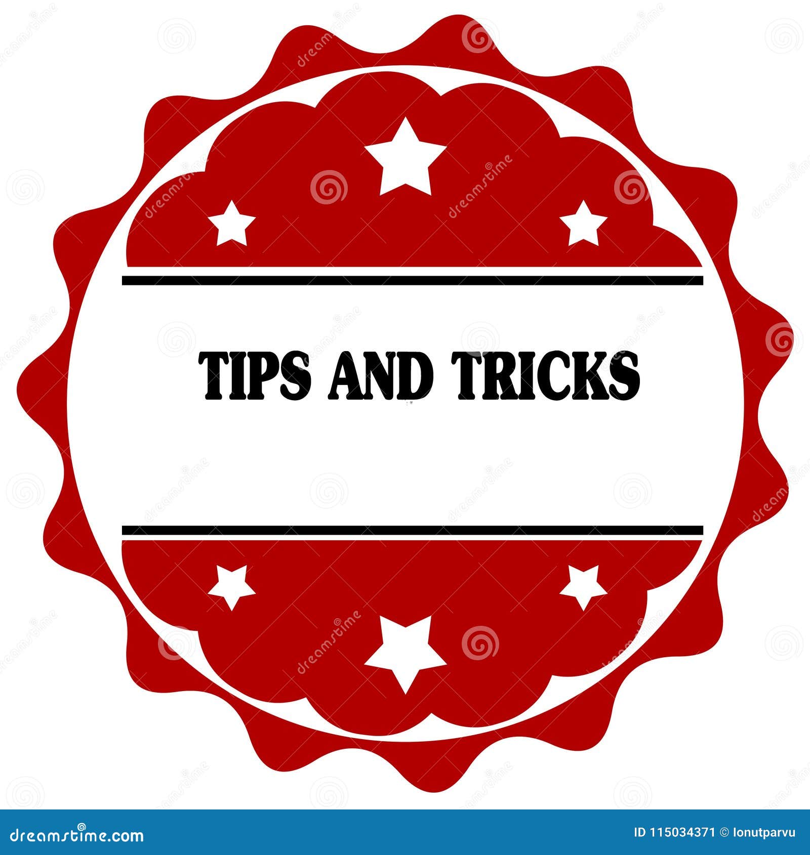Red Label with TIPS and TRICKS Text. Stock Illustration - Illustration ...