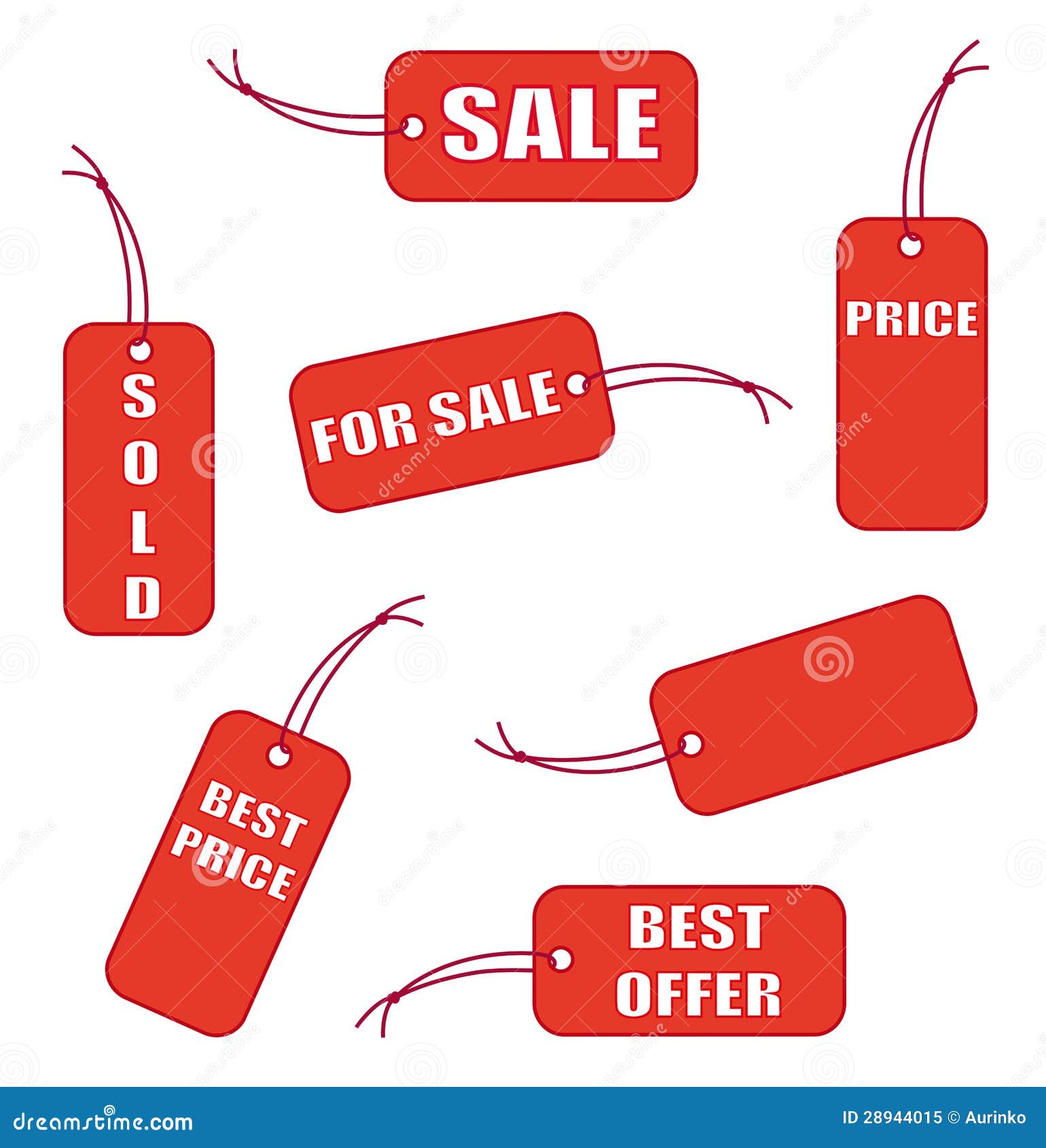Red labels stock vector. Illustration of collection, empty - 28944015
