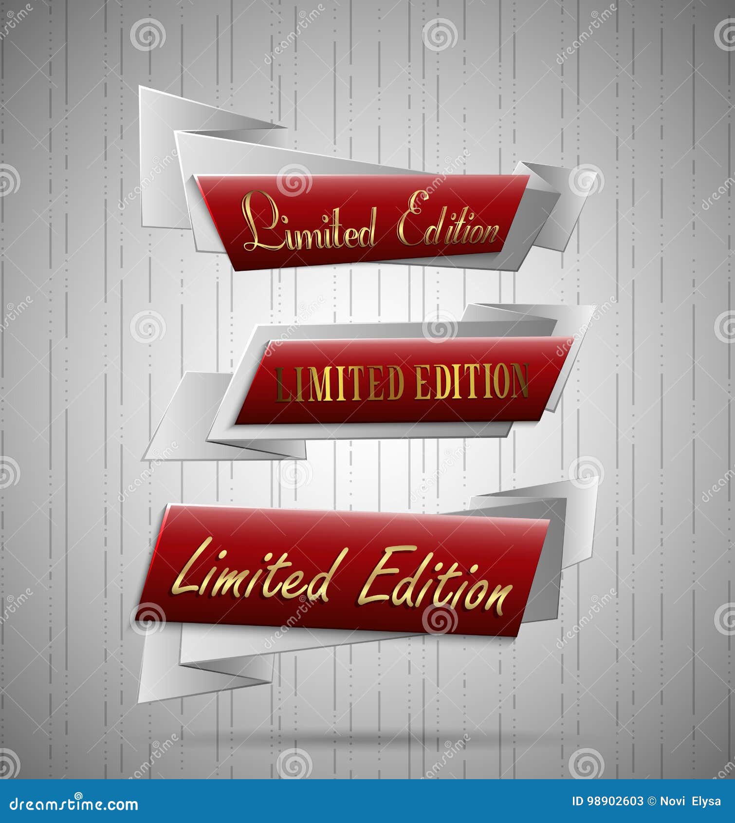 Red labels limited edition stock vector. Illustration of assurance ...