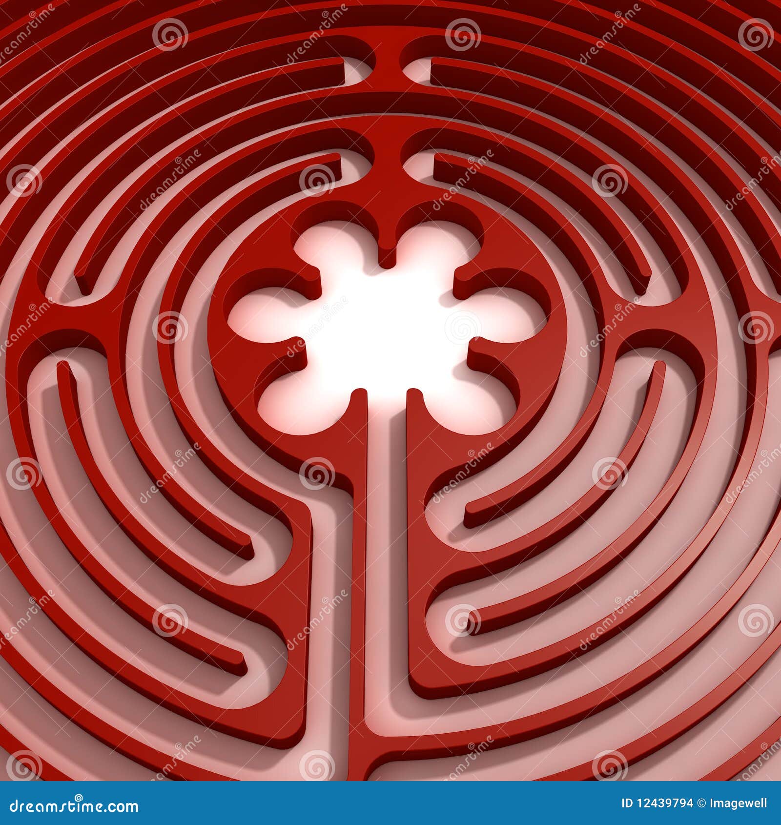 Red labyrinth stock illustration. Illustration of idea - 12439794