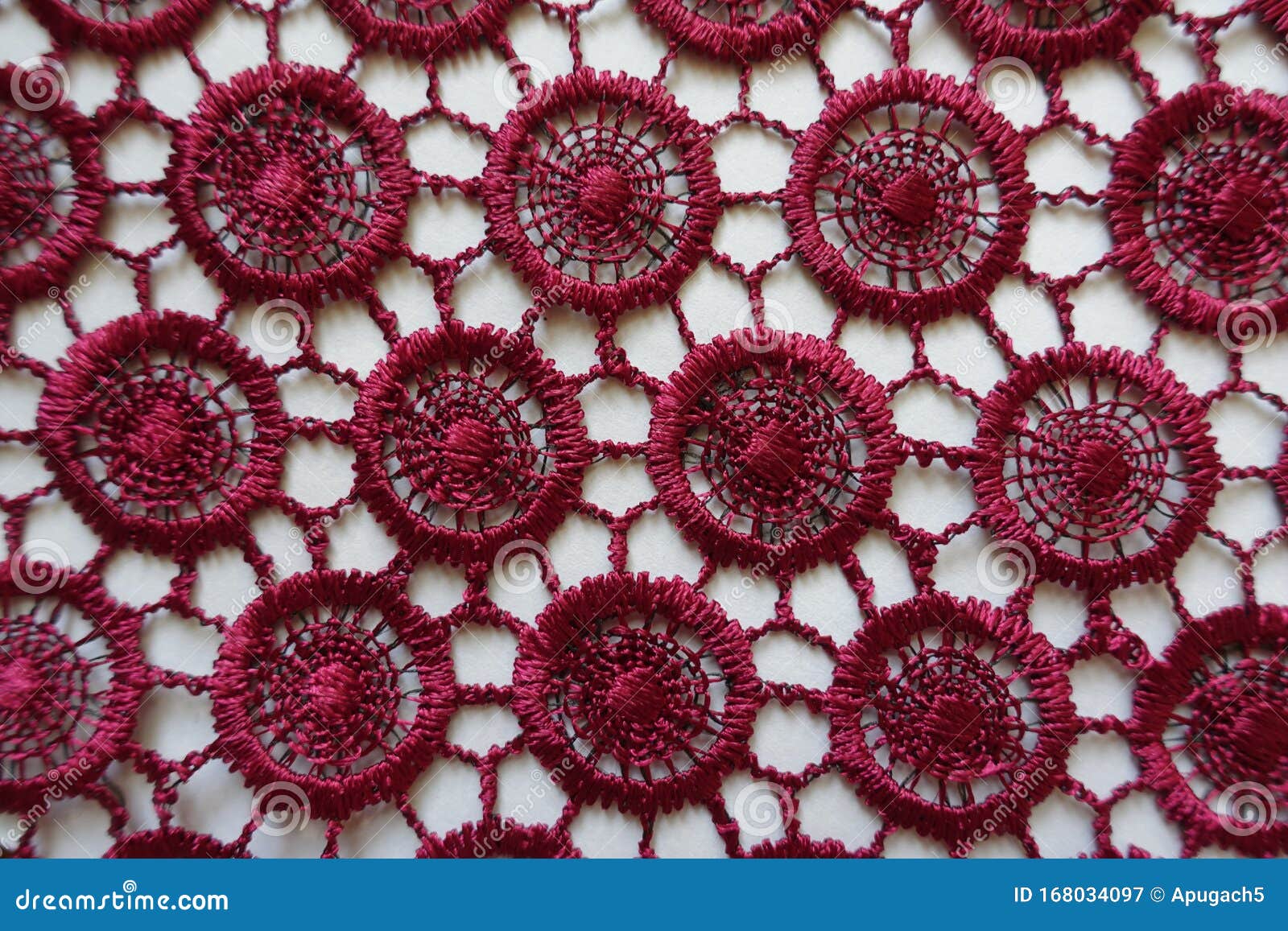 Red Lace with Circular Pattern Stock Image - Image of single, surface ...