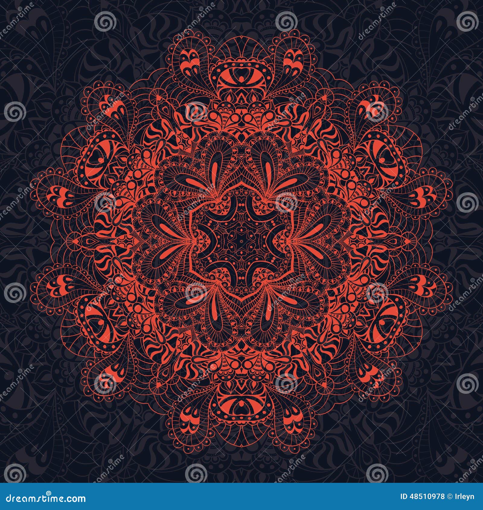 Red lace pattern stock vector. Illustration of decor - 48510978