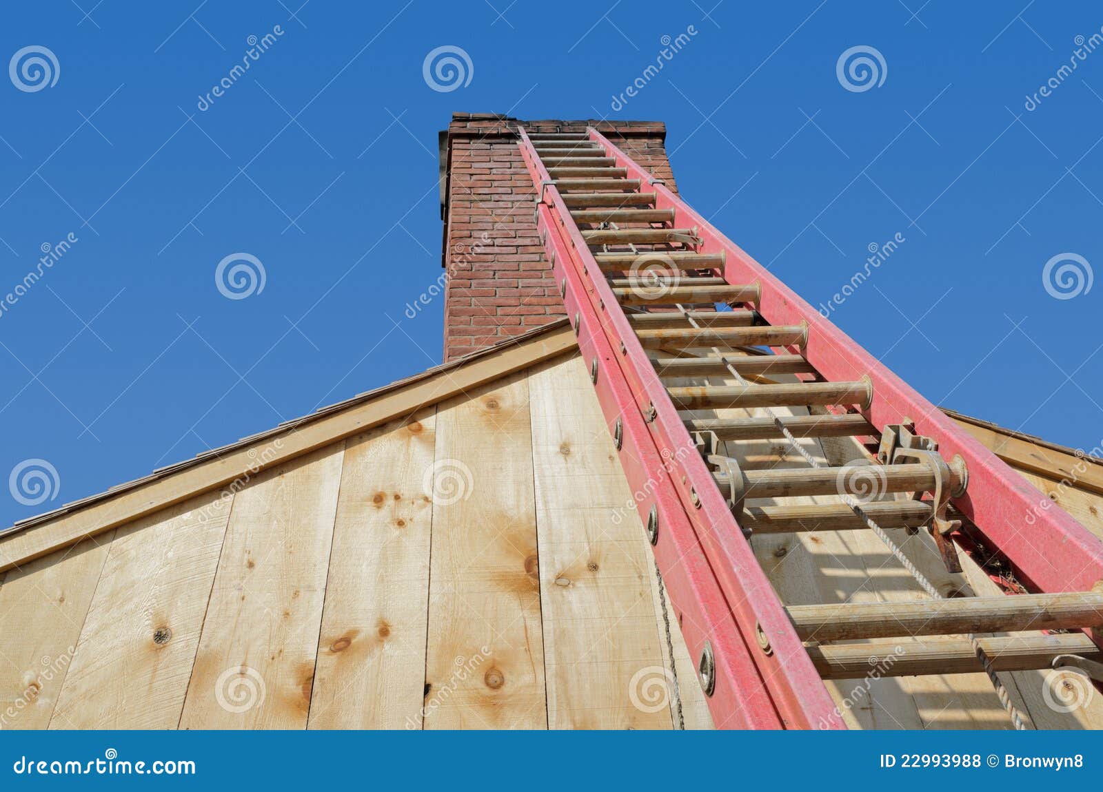 Red Ladder stock photo. Image of high, brick, chimney - 22993988