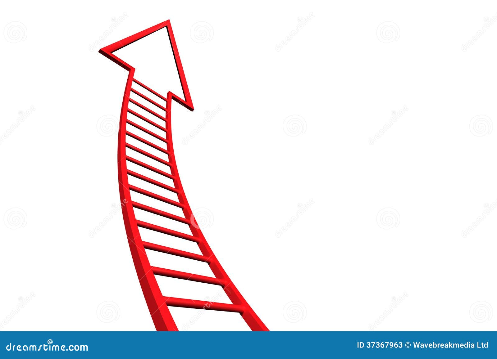Red ladder arrow graphic stock illustration. Illustration of ladder ...