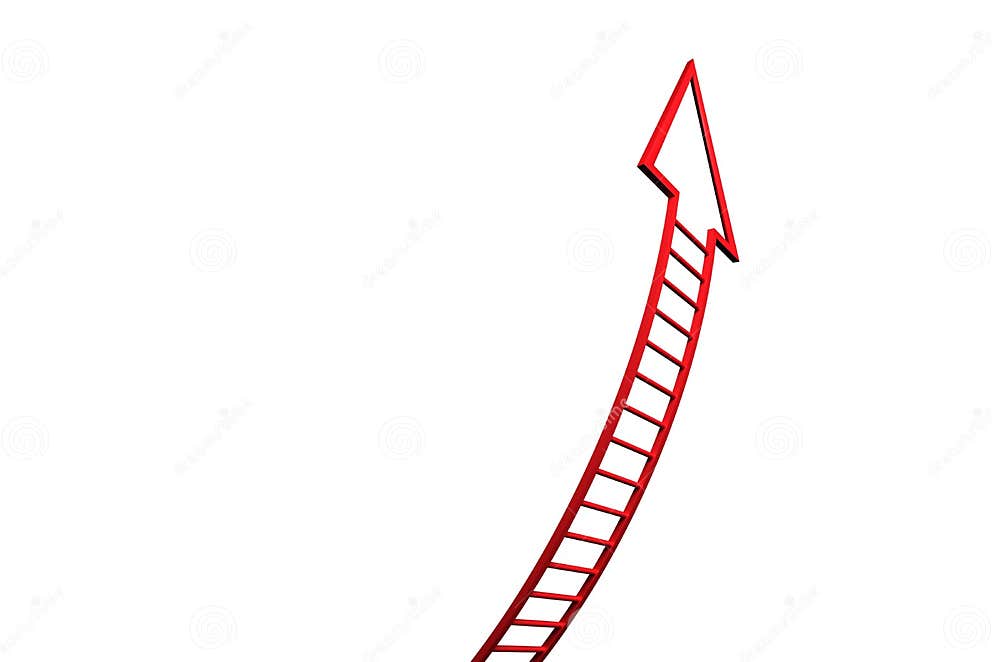 Red ladder arrow graphic stock illustration. Illustration of digital ...