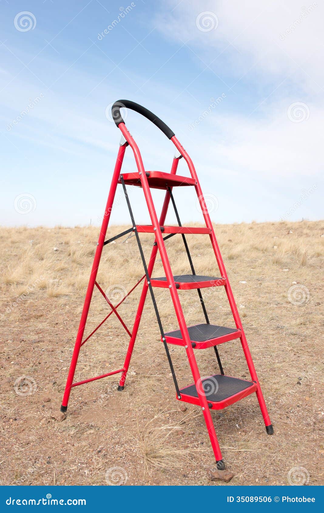 Red Ladder stock photo. Image of high, distant, expansive - 35089506