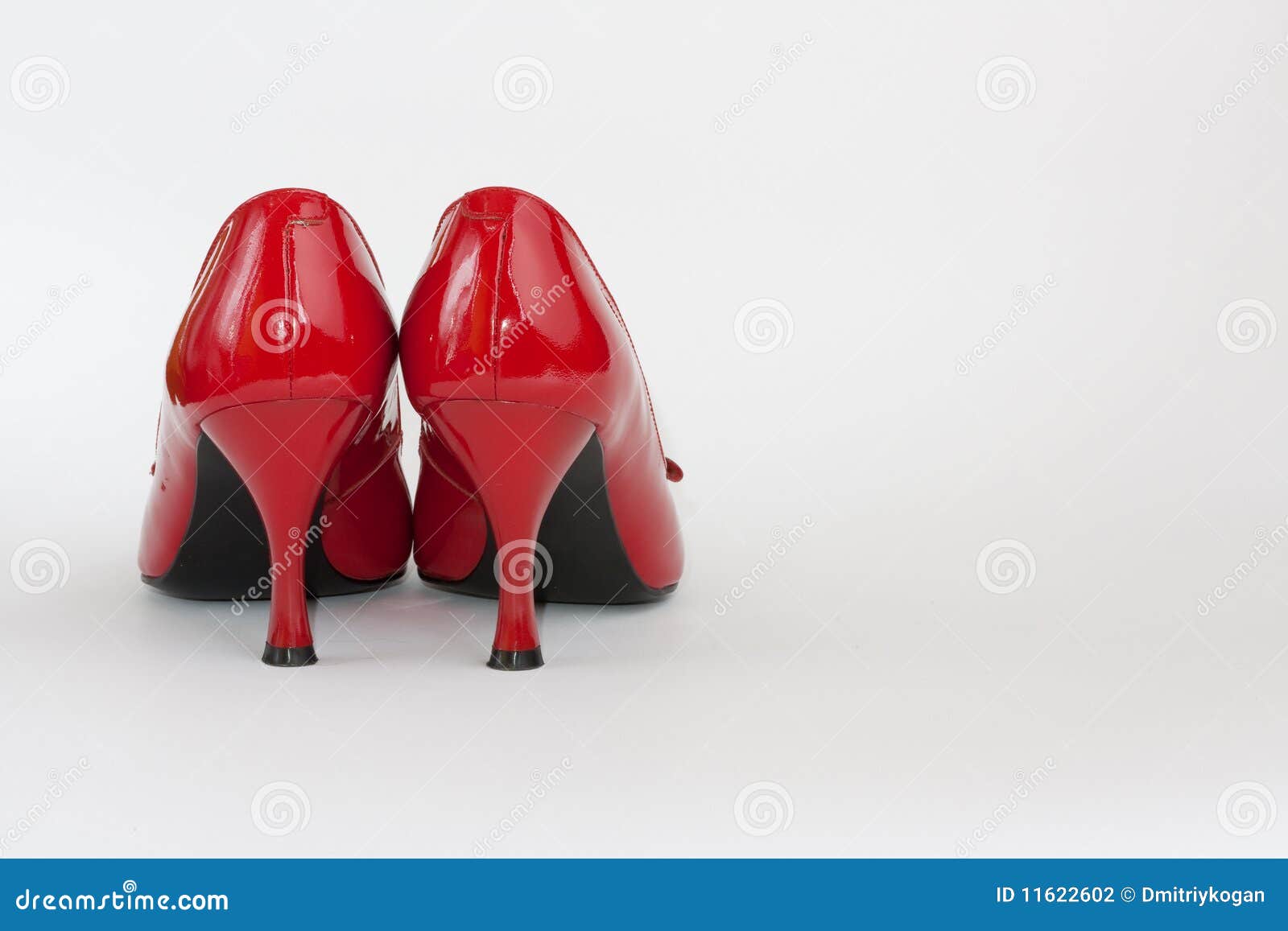 Red lady s shoes in left stock photo. Image of boots - 11622602