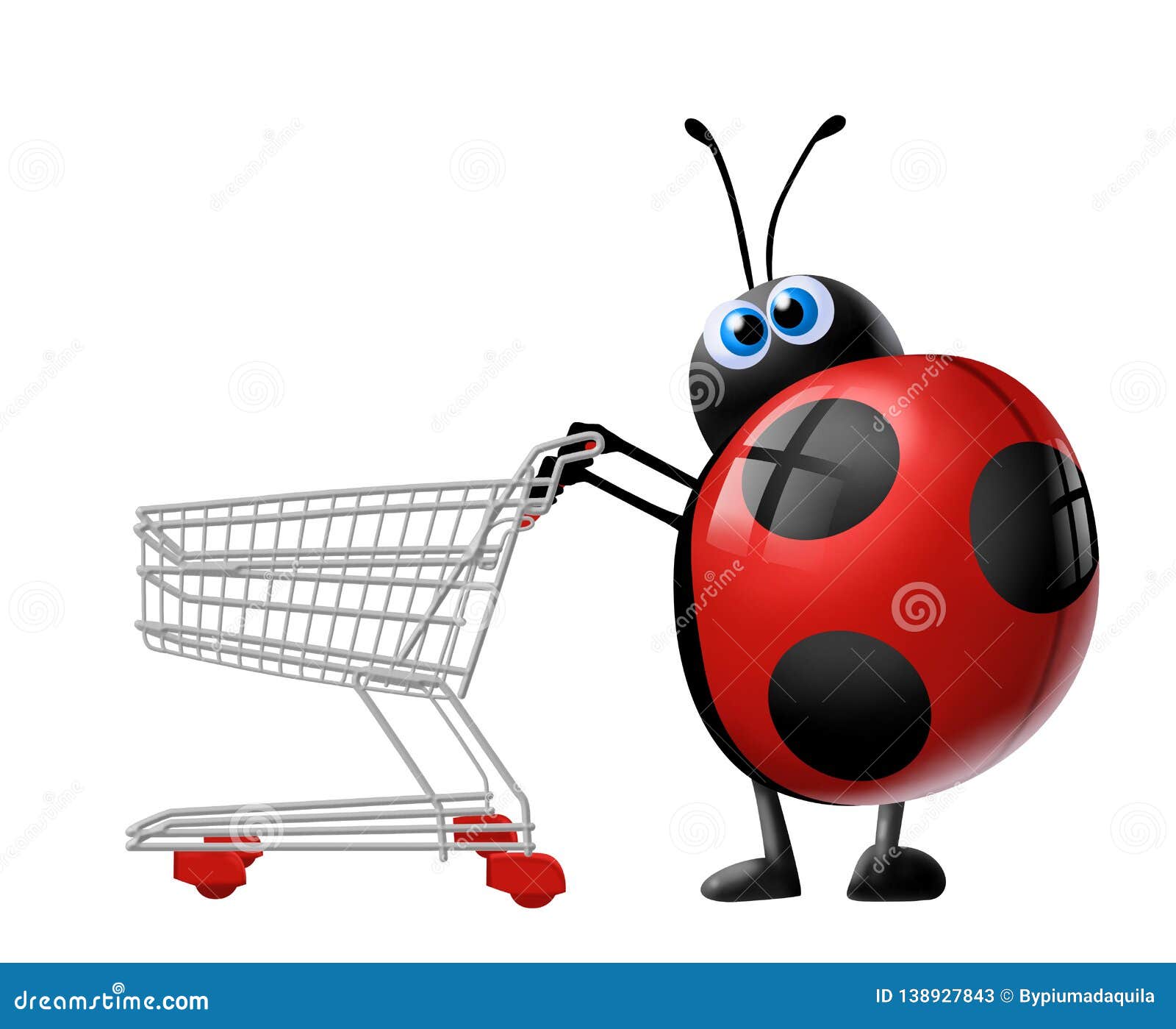Crazy ladybug stock illustration. Illustration of character - 138927843
