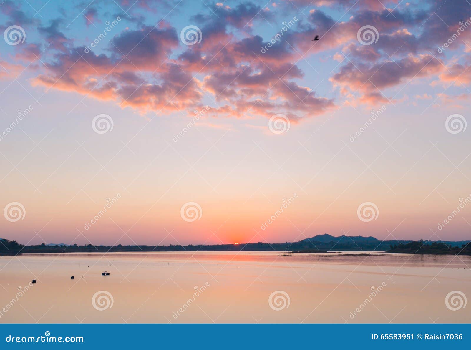 Red Lake with Beautiful Cloud. Stock Image - Image of vibrant, scenery ...
