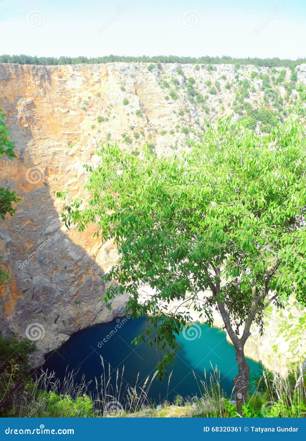 Red Lake in Croatia. stock image. Image of imotski, high - 68320361