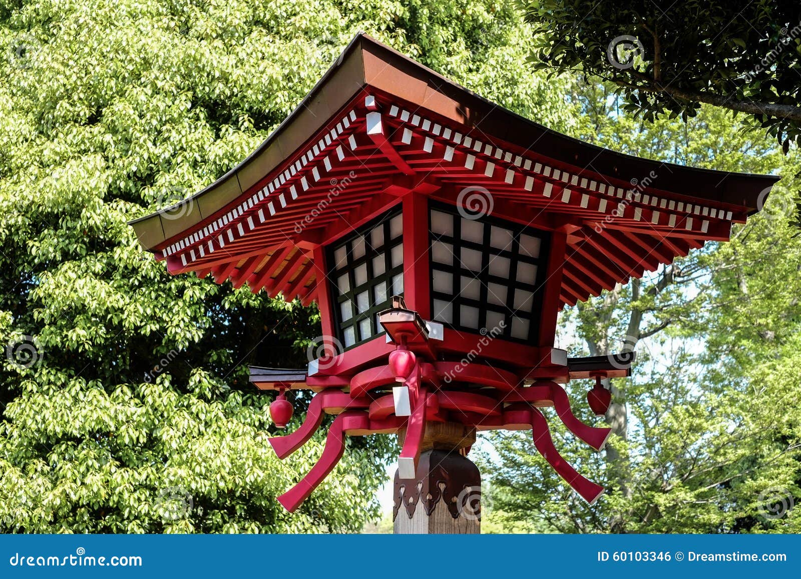 Red lamp in japan temple stock photo. Image of soul, light - 60103346