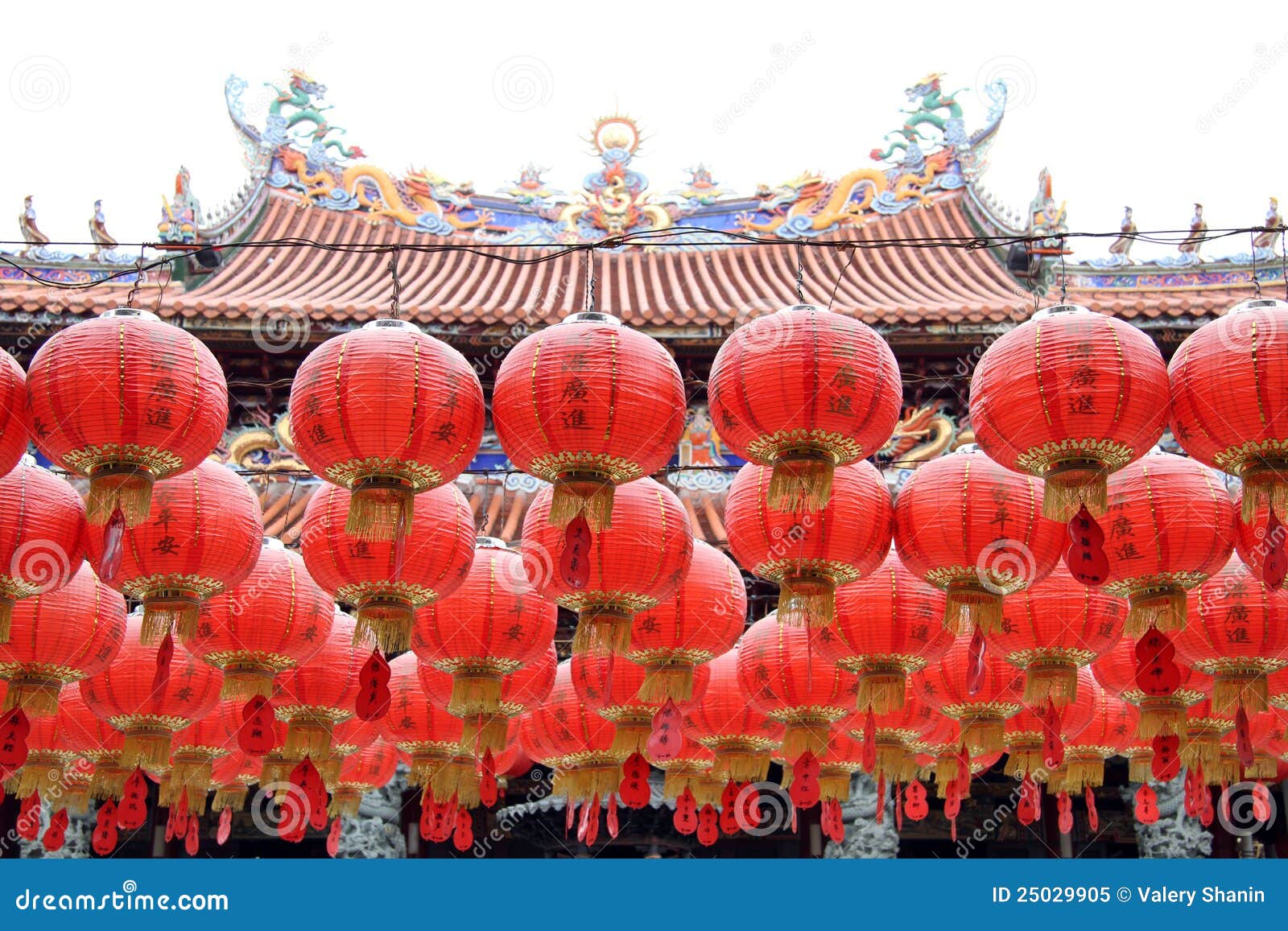 Red lamps stock image. Image of china, lighting, roof - 25029905