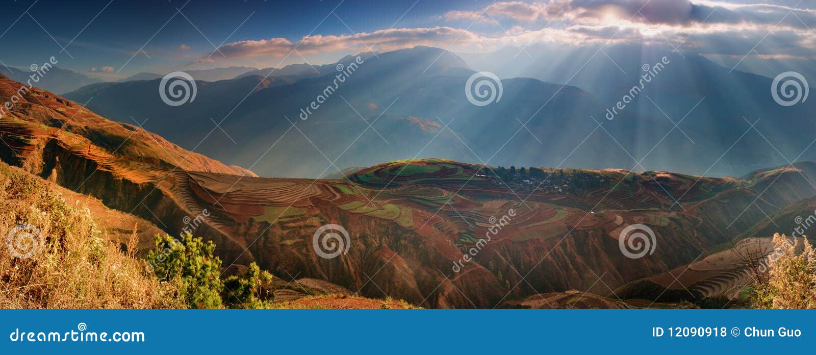 Red Land stock photo. Image of landscape, valley, planted - 12090918