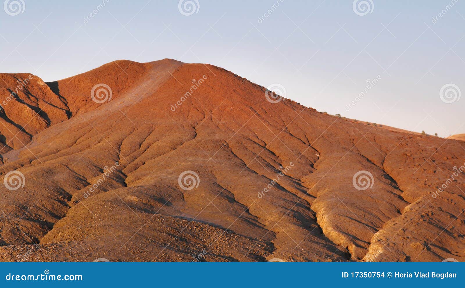 Red Land in the Mud Volcanoes Reservation, Romania Stock Photo - Image ...