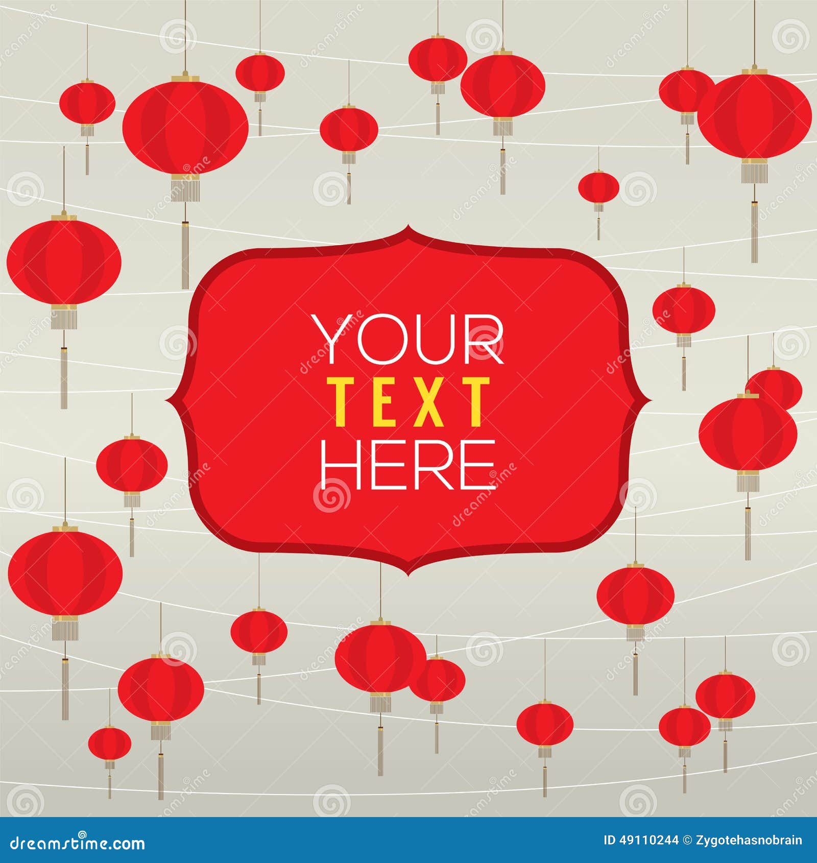 Red Lantern Background Template Stock Vector - Illustration of ...