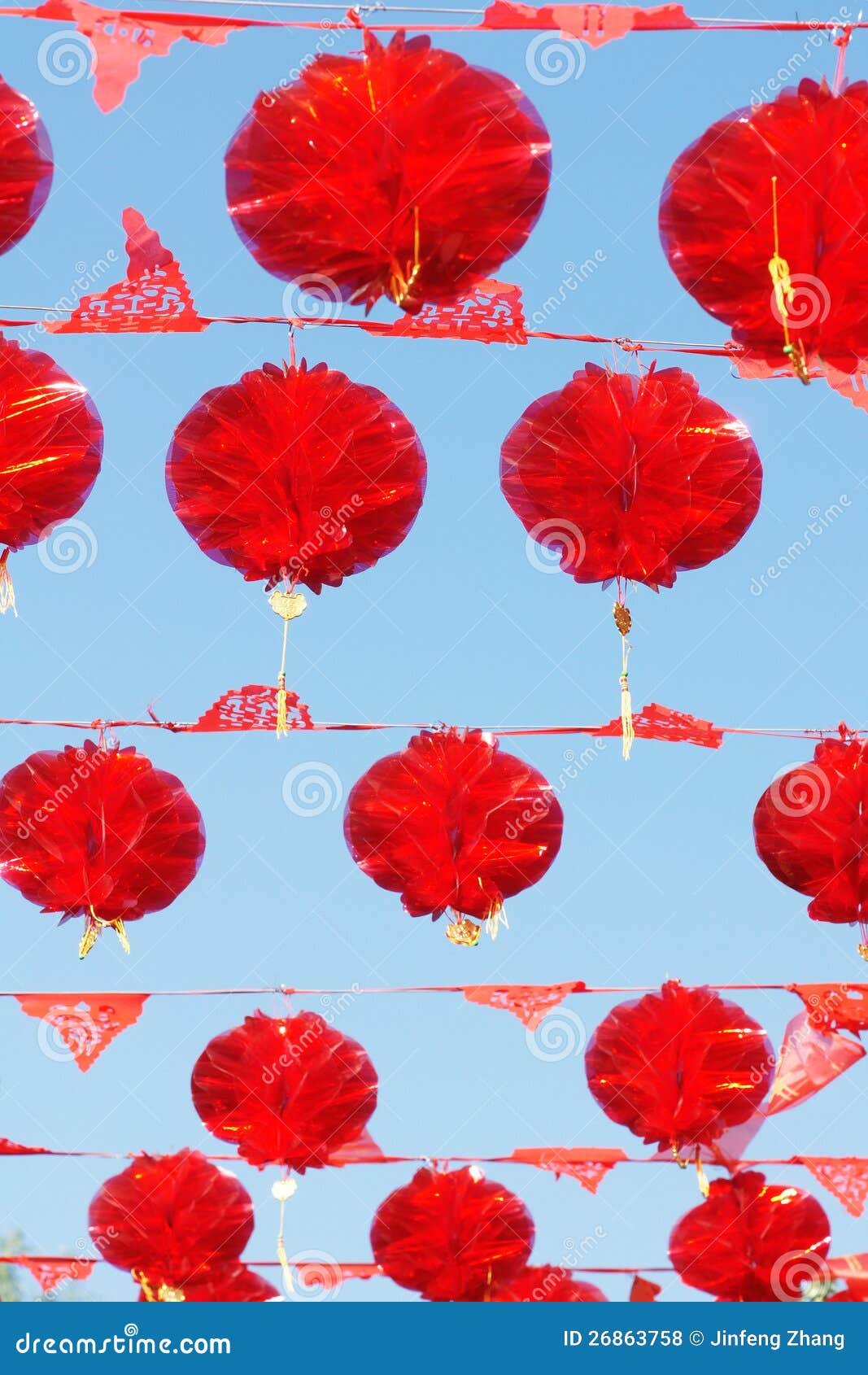 Red lantern flowers stock photo. Image of wedding, lanterns - 26863758