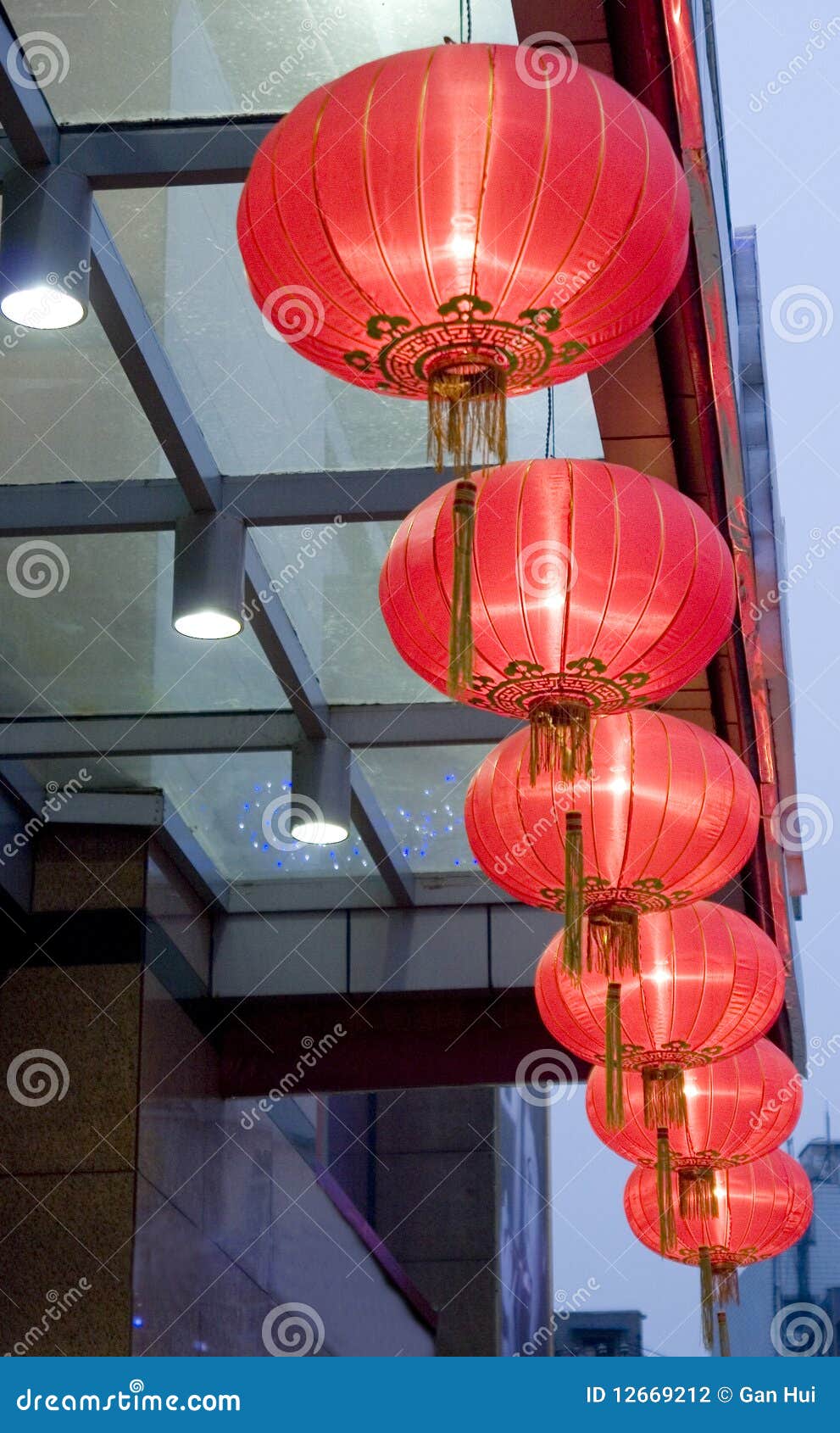 Red lantern hang stock photo. Image of celebration, good - 12669212