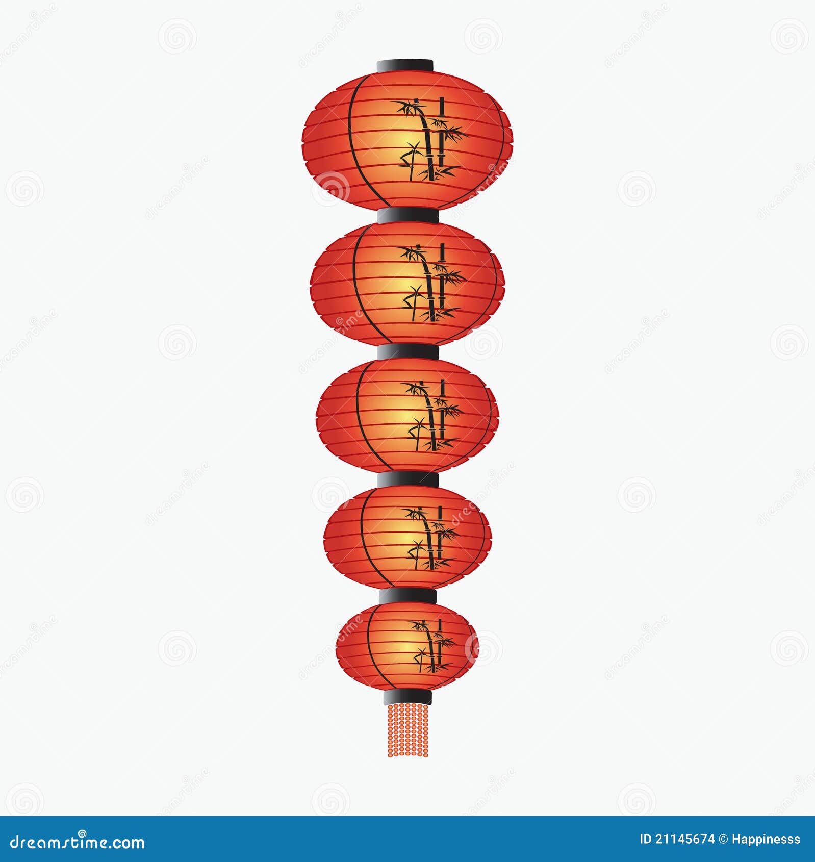 Red lanterns. stock vector. Illustration of lantern, dusk - 21145674