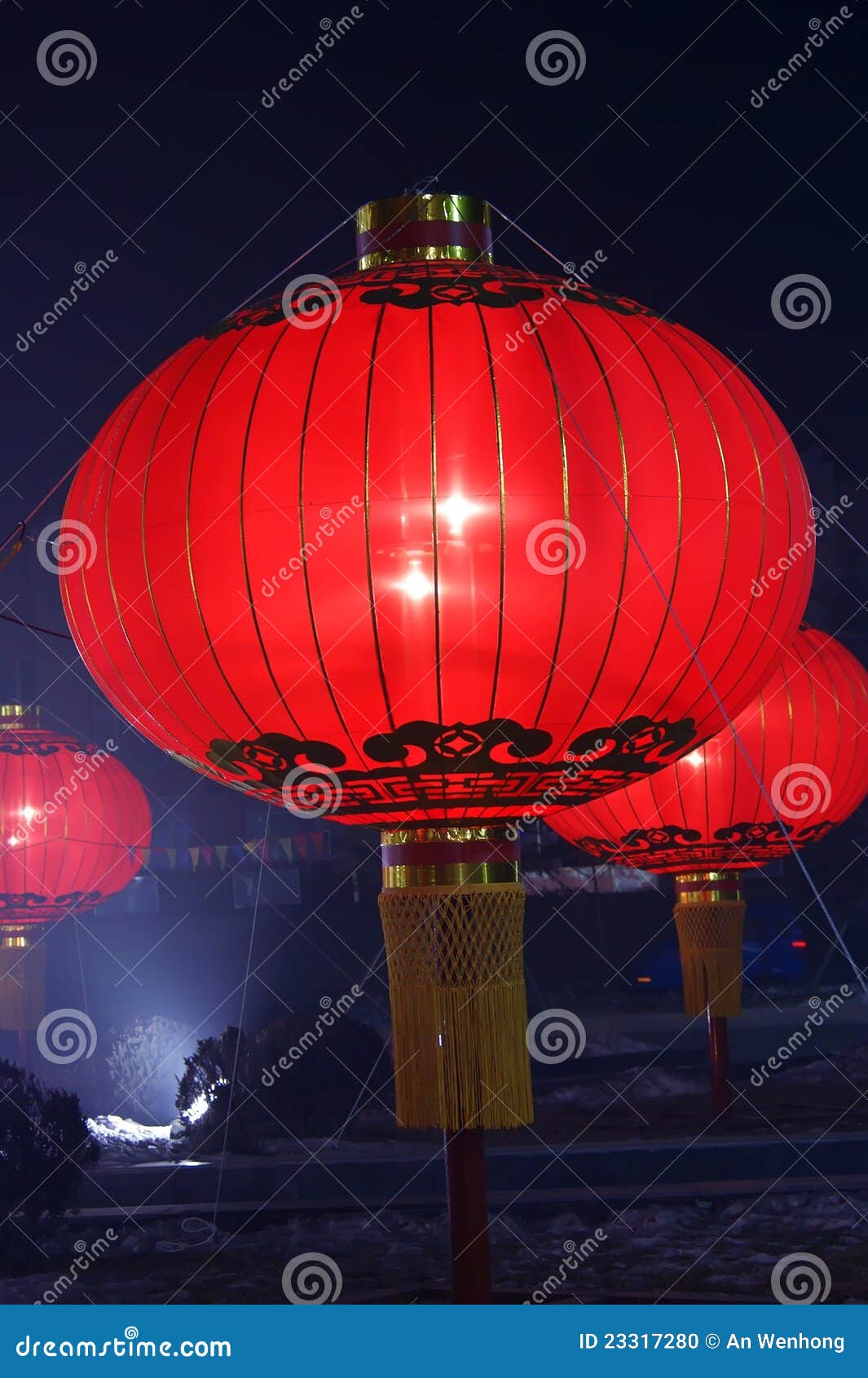 Red lanterns stock photo. Image of festival, spring, japanese - 23317280