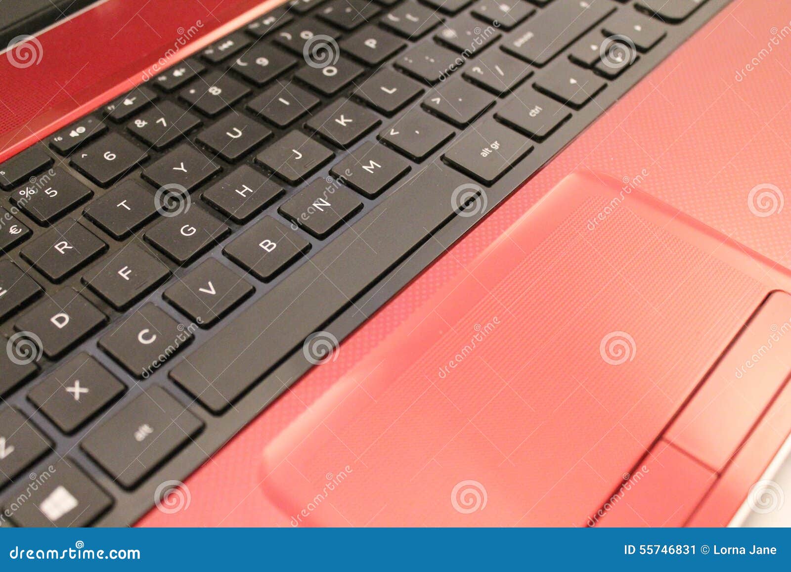 Red Laptop keypad stock image. Image of keyboard, foreground - 55746831