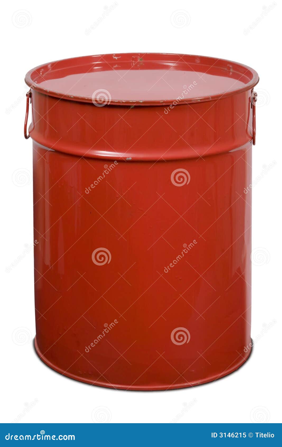 Red large can stock image. Image of drum, recycling, factory - 3146215