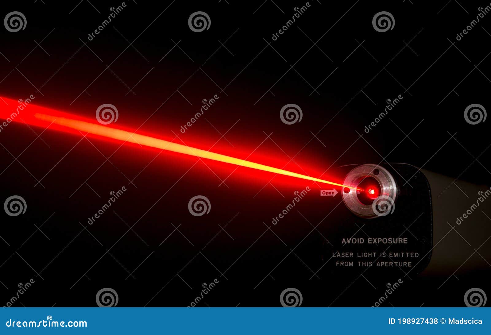 Red Laser Beam from a Lab Laser Stock Photo - Image of exposure, bright ...