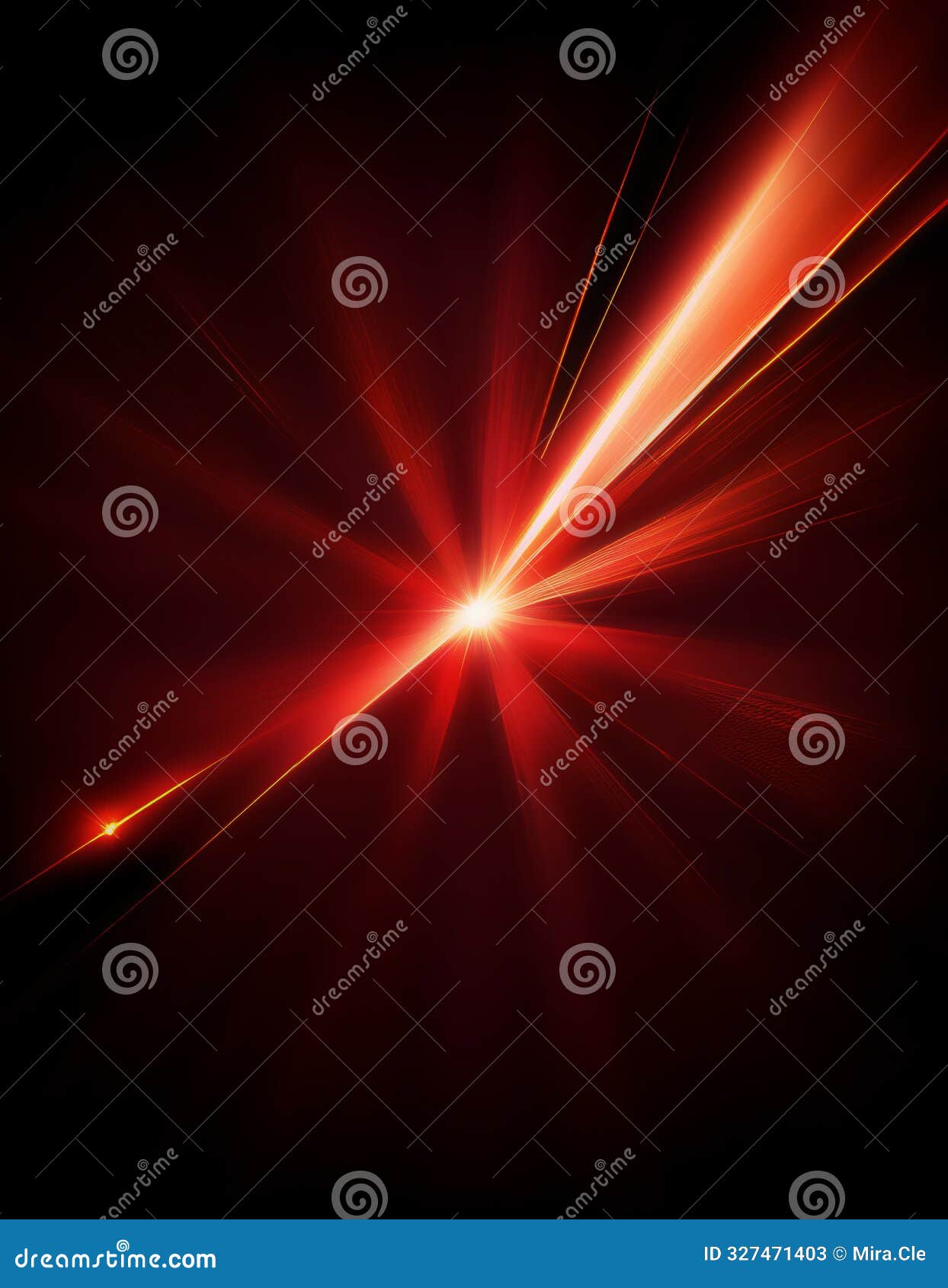 Red Laser Beam Light Show in the Dark Stock Illustration - Illustration ...